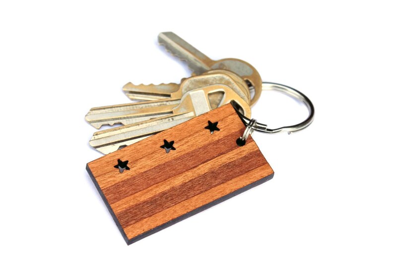 Washington DC Flag Keychain Made in the USA Washington DC - Etsy