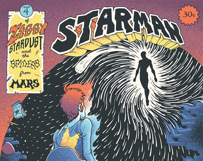 Starman Retro Comic-inspired David Bowie/ziggy Stardust Print - 12x16" or 8.5x11" - Etsy