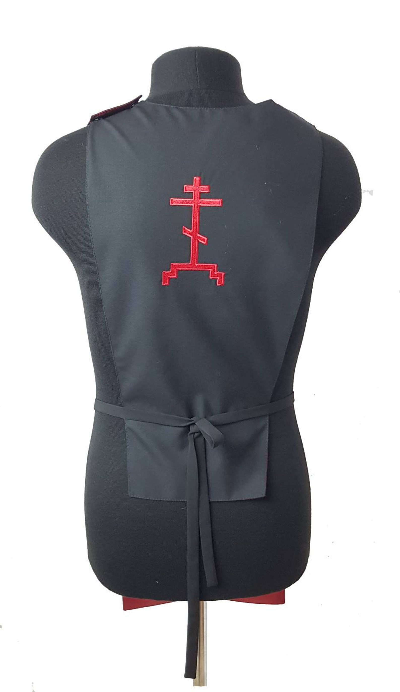 Greek Monastic Great-schema. Red on Black. Embroidered. | Etsy