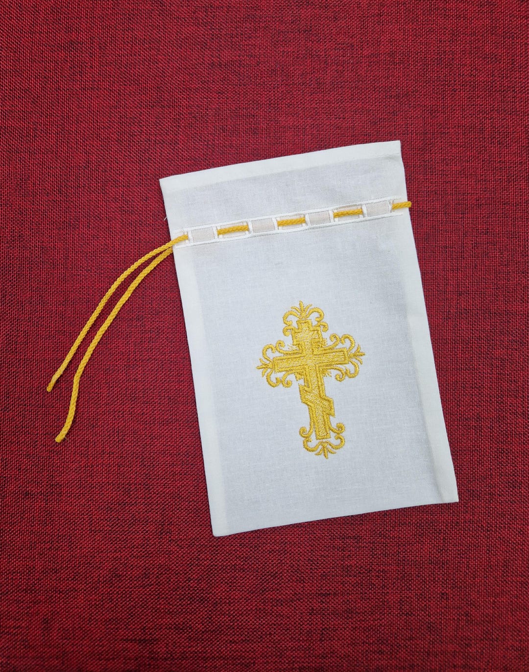 Embroidered Cotton Cloth Pouch for Prosphora Orthodox Communion Bread ...