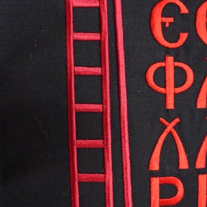 Greek Monastic Great-schema. Red on Black. Embroidered. - Etsy