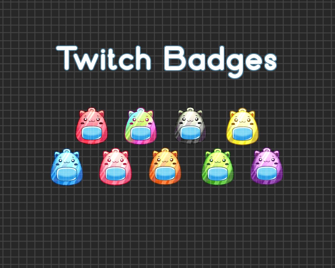 Tamagotchi Cat Twitch Badge Pack | Cute | Sub | Bits | Streamer ...