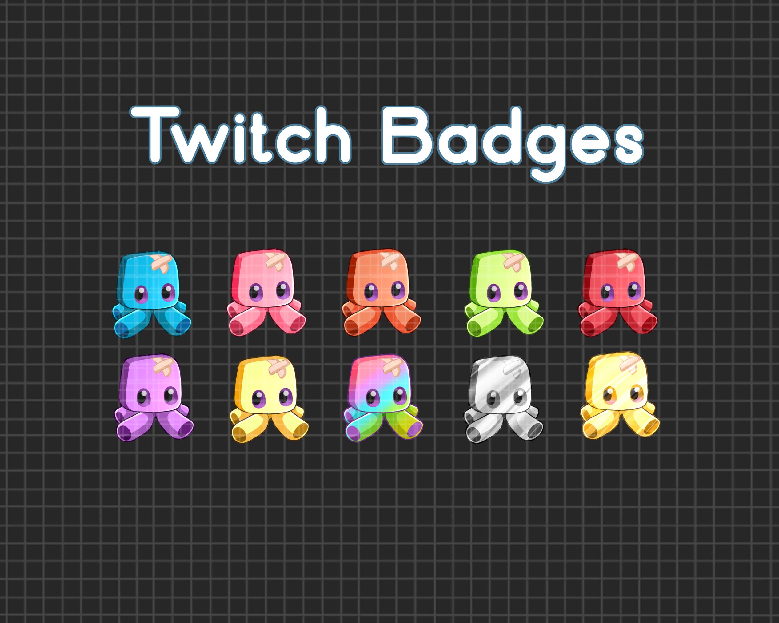 Squishy Valorant Twitch Badge Pack | Cute Octopus | Plushie | Sub ...