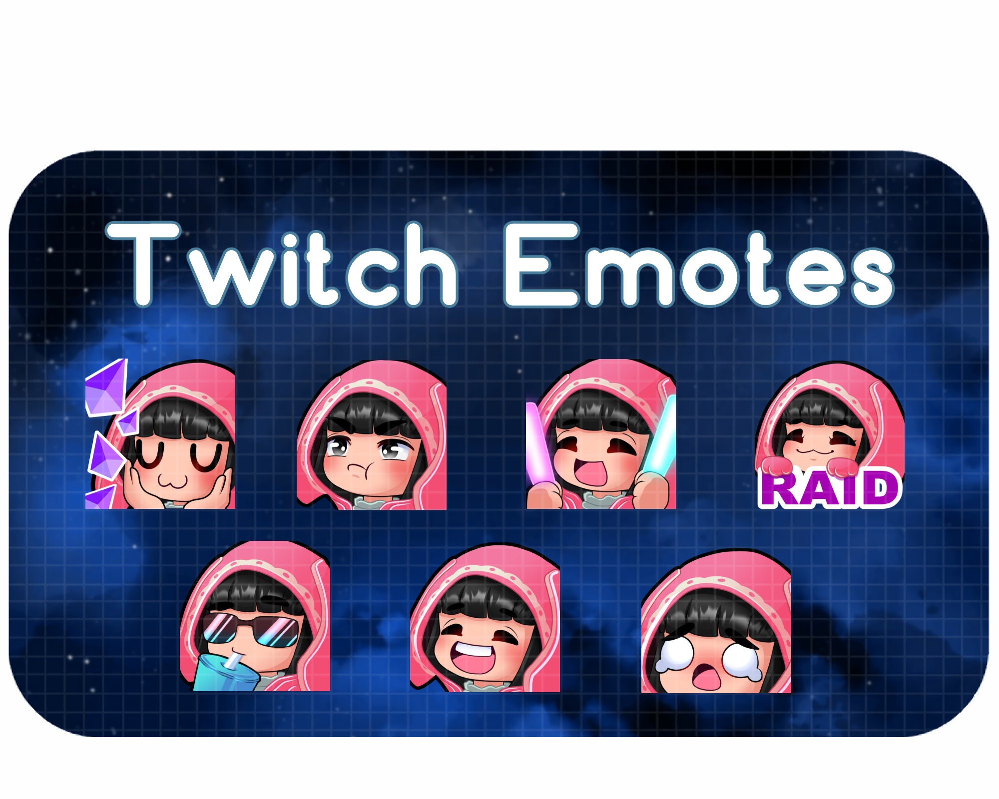 Feng Min Pink Bunny Emote Pack Dead by Daylight Cute Twitch Emotes - Etsy