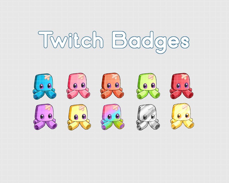 Squishy Valorant Twitch Badge Pack | Cute Octopus | Plushie | Sub ...