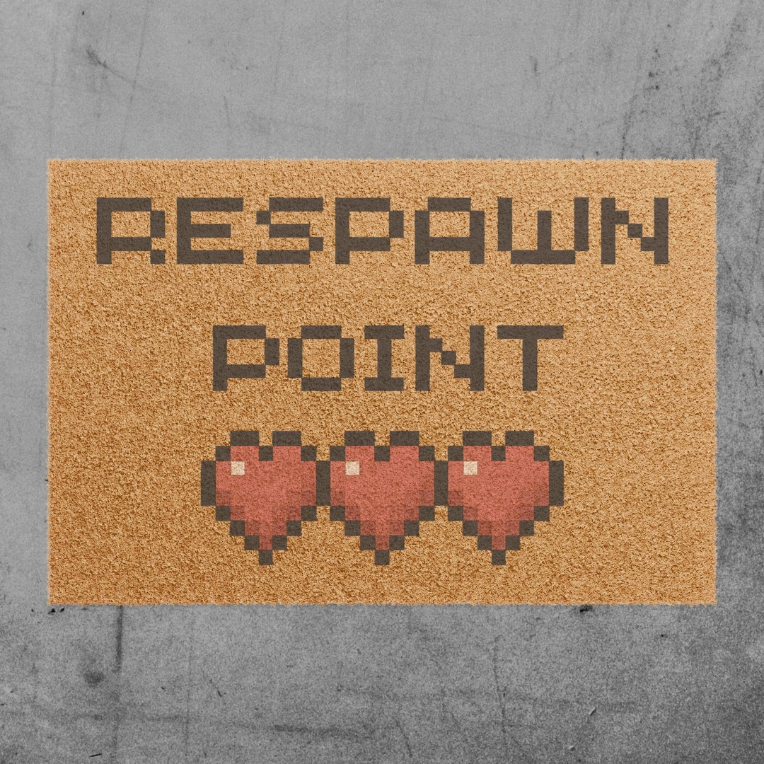 Respawn Point Doormat: Gamer Welcome Mat, Coir Fiber Entryway - Etsy