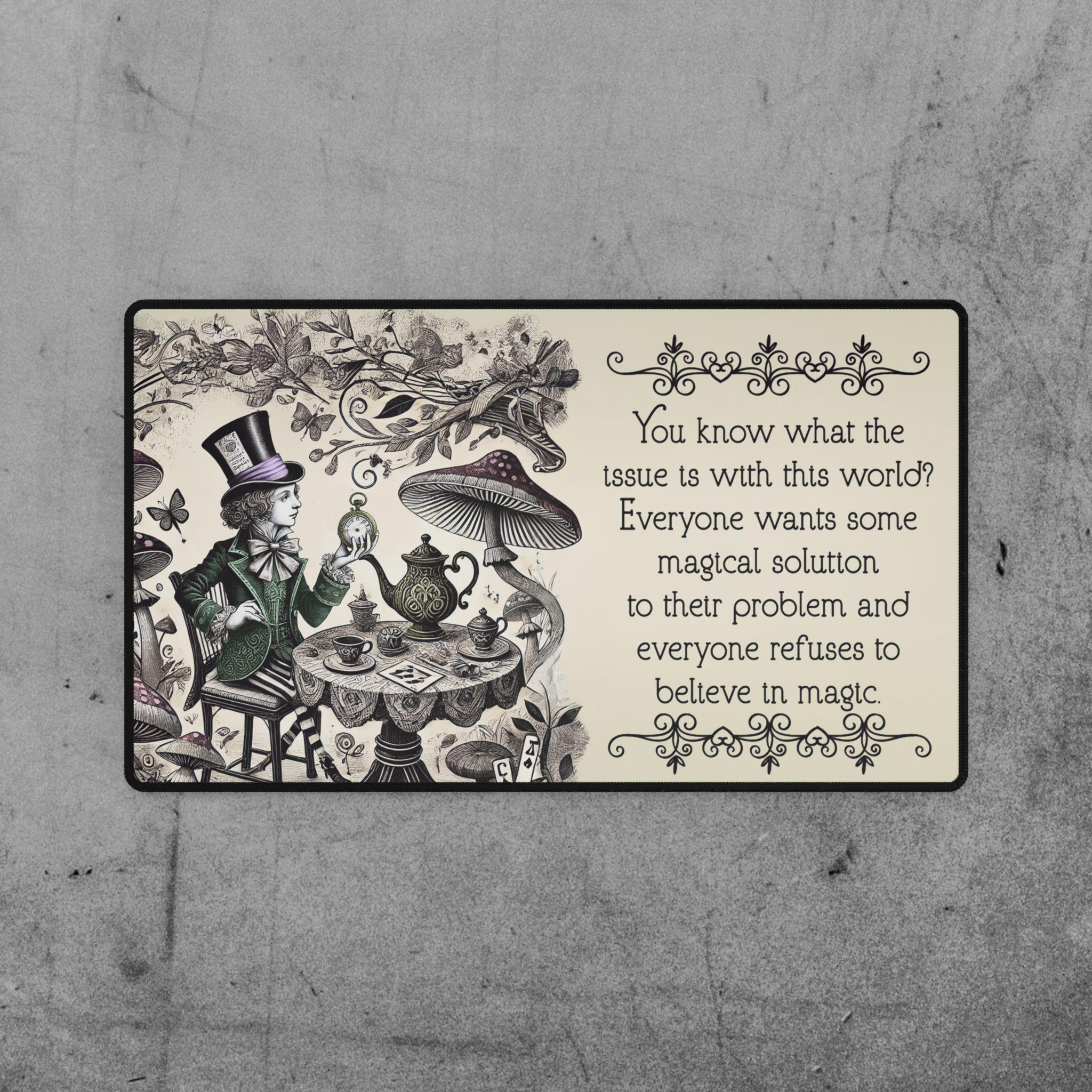 Mad Hatter Tea Party Desk Mat: Alice in Wonderland Office Decor - Etsy