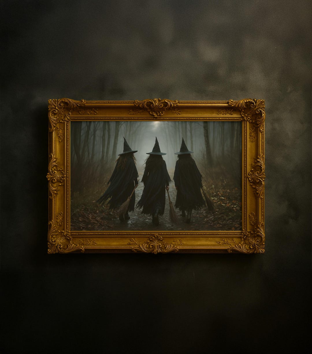 Witch Forest Walk Art Print: Gothic Halloween Decor (digital Download ...