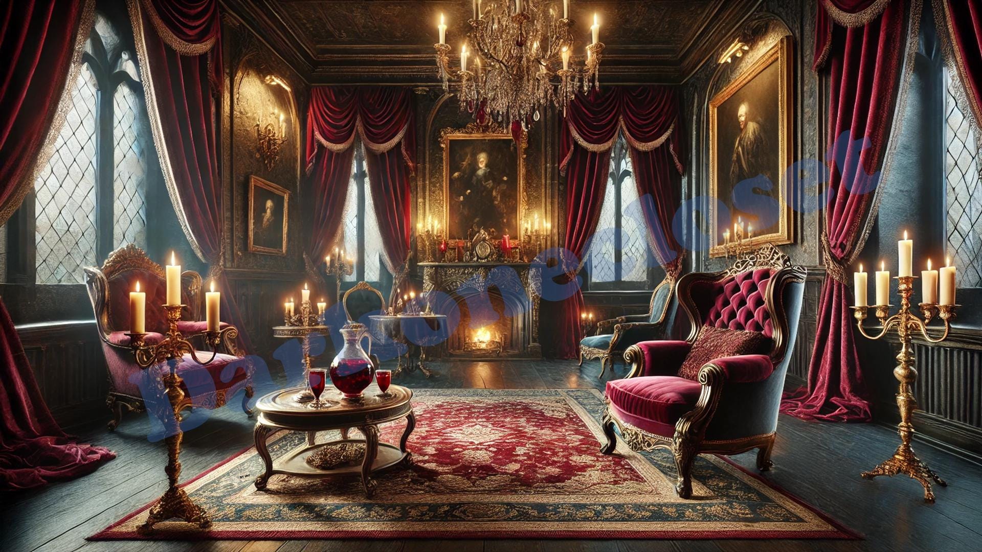 5 Gothic Zoom Backgrounds | Dark Academia, Victorian, Vampire ...