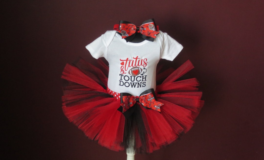 Tutus and Touch Downs Tutu Set Red and Black Tutu Football Tutu ...