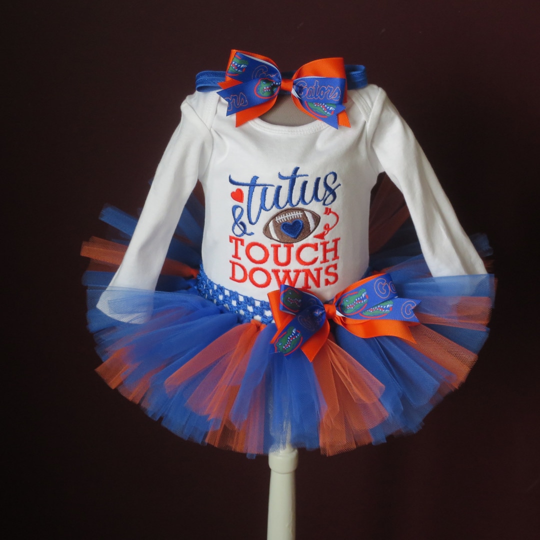 Tutus and Touch Downs Tutu Set Blue and Orange Tutu Football Tutu ...