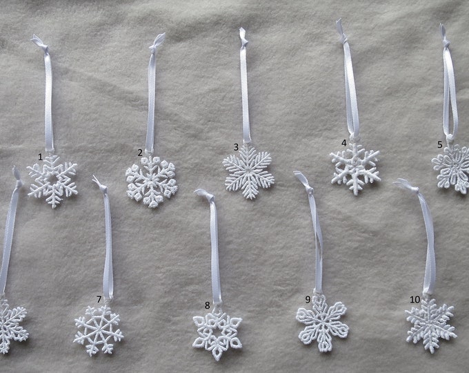 Embroidered MINI Christmas Lace Ornaments Christmas Ornaments FSL ...