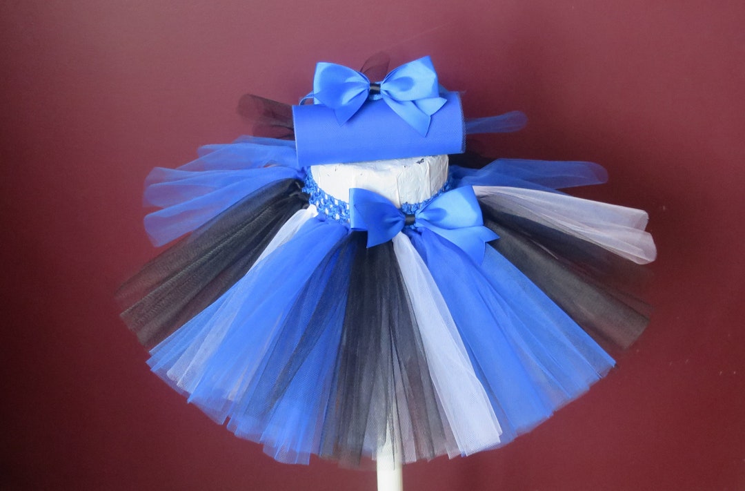 Blue Tutu Blacktutu Blue and Black Tutu Football Tutu Birthday - Etsy