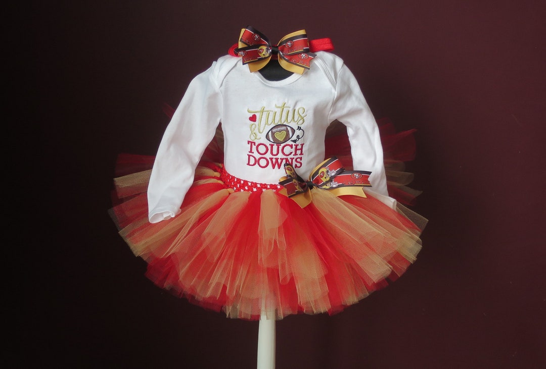 Tutus and Touchdowns Outfit: Red and Gold Football Tutu Set - Etsy