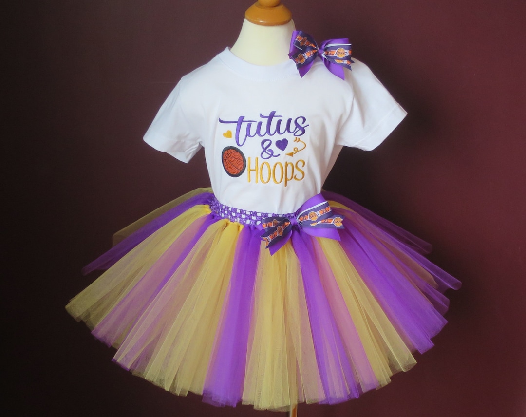 Tutus and Hoops Purple and Gold Tutu Basketball Tutu Embroidered ...