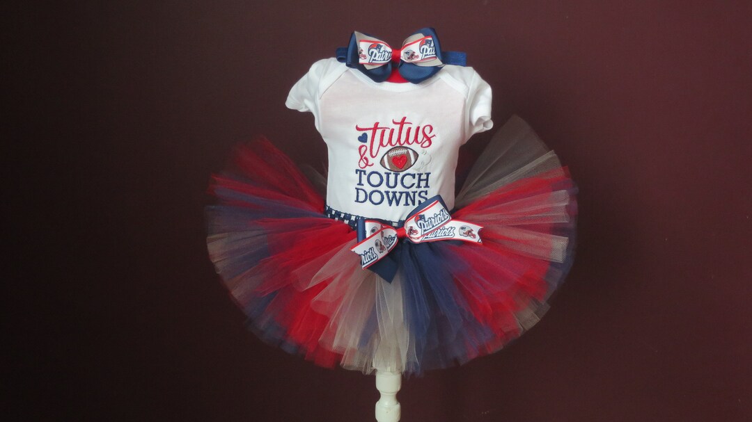 Tutus and Touchdowns Outfit: Red and Navy Blue Football Tutu Set - Etsy