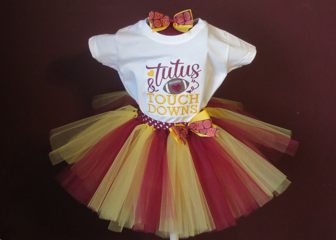 Tutus and Touchdowns Outfit: Burgundy and Gold Football Tutu Set - Etsy