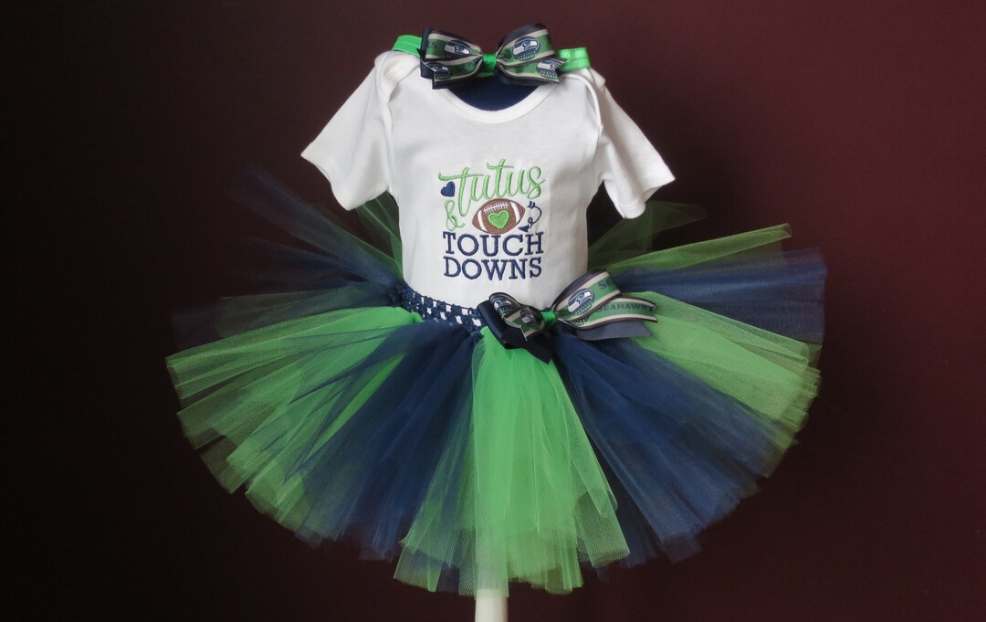 Tutus and Touchdowns Outfit: Navy and Green Football Tutu Set - Etsy