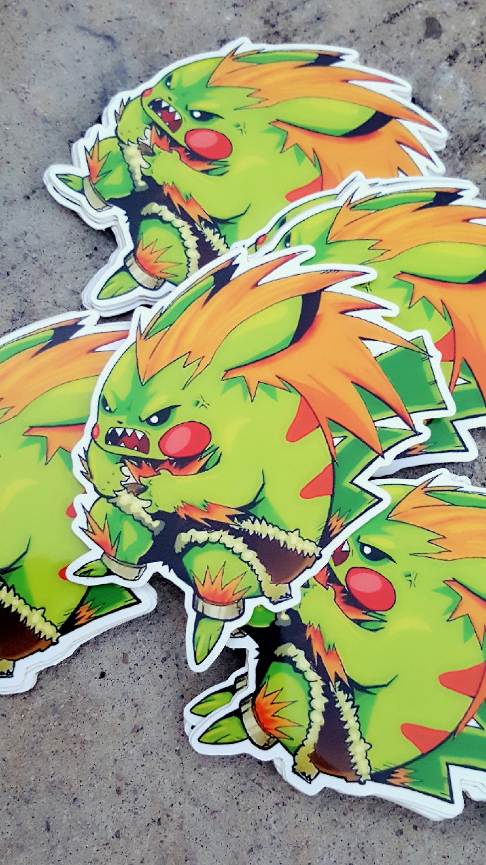 Blankachu Sticker ( Blanka + Pikachu Fan Art) - Etsy