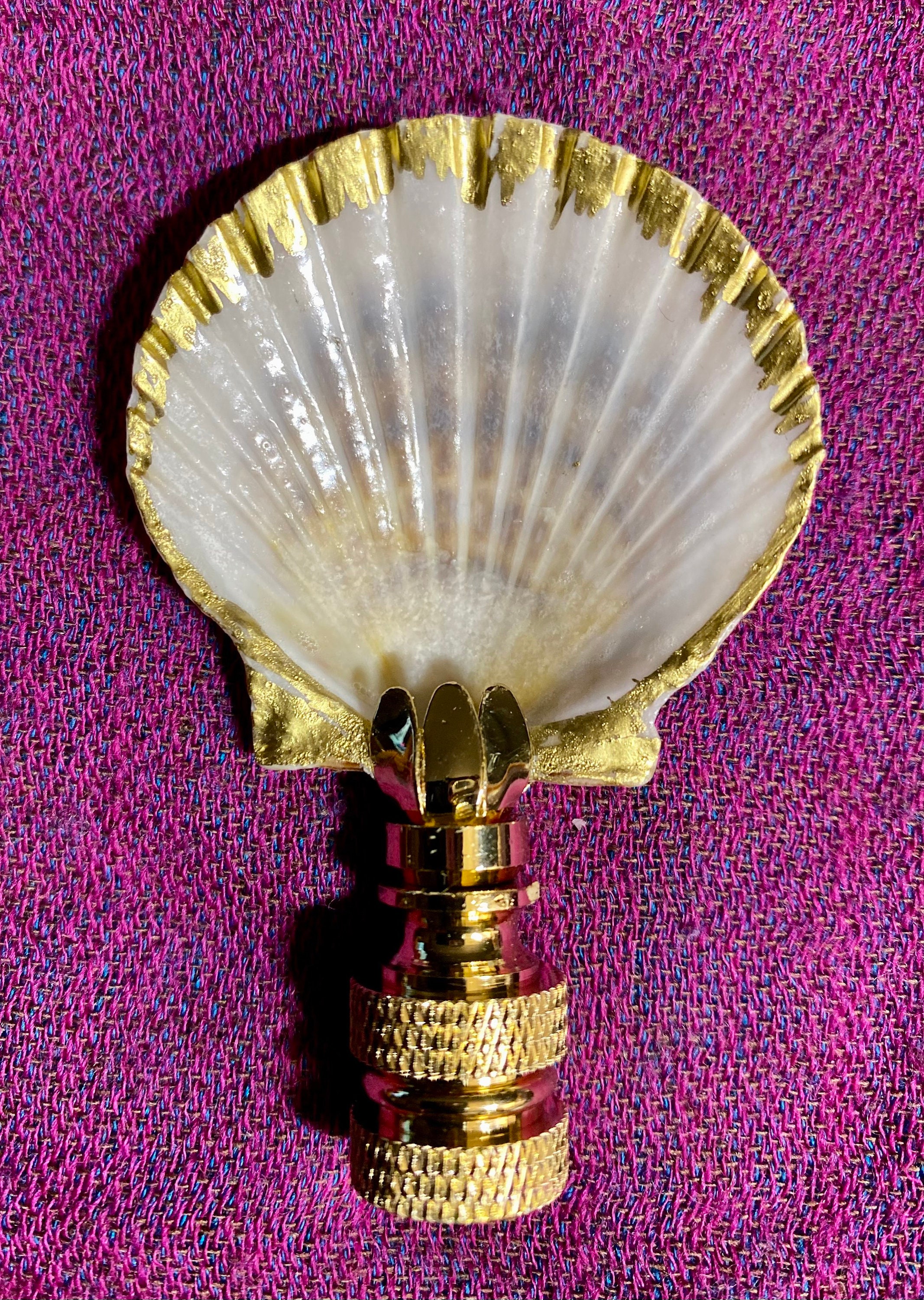 Pair of Scallop Shell Lamp Finials - Etsy