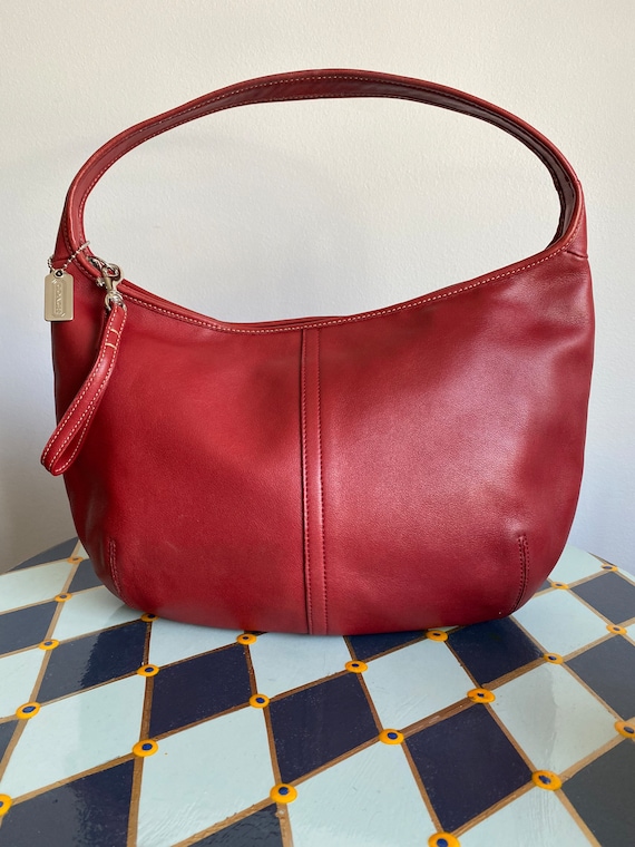 Vintage Coach Ergo Small Zip Bag 9219 Lovely Red - Etsy