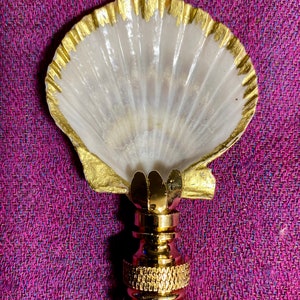 Pair of Scallop Shell Lamp Finials - Etsy