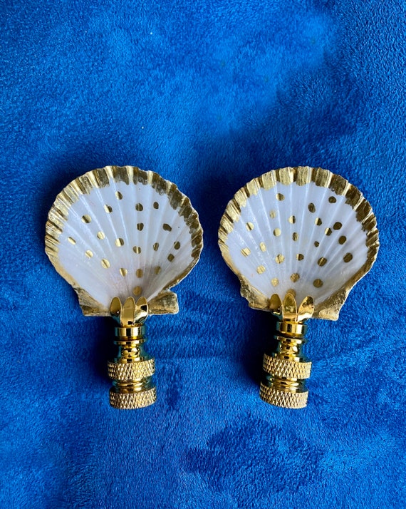 Pair of Petite Scallop Shell Lamp Finials - Etsy