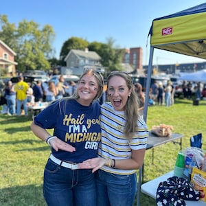 Michigan, Hail, Go Blue, Heishi Bracelet | University of Michigan, U of ...