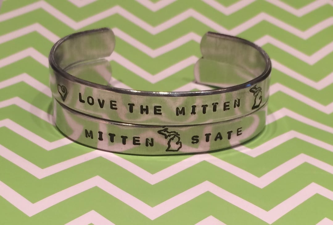 MITTEN STATE, Love the Mitten ~ Customizable, Personalized Cuff ...