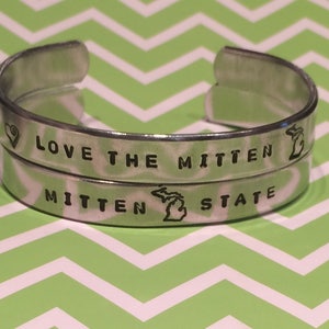 MITTEN STATE, Love the Mitten ~ Customizable, Personalized Cuff ...