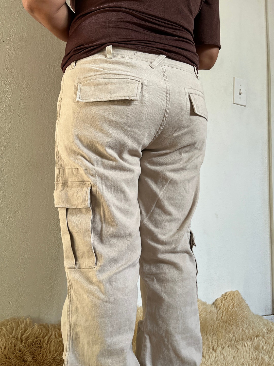 Large Cargo COTTON LINEN / Pants - Etsy