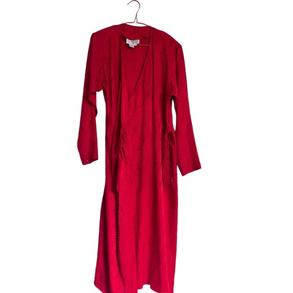 SILK Red Dress / Wrap Dress - Gem