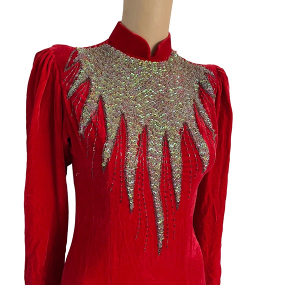 FIRE VELVET - Red Dress / Sequin Red Dress / Christma… - Gem