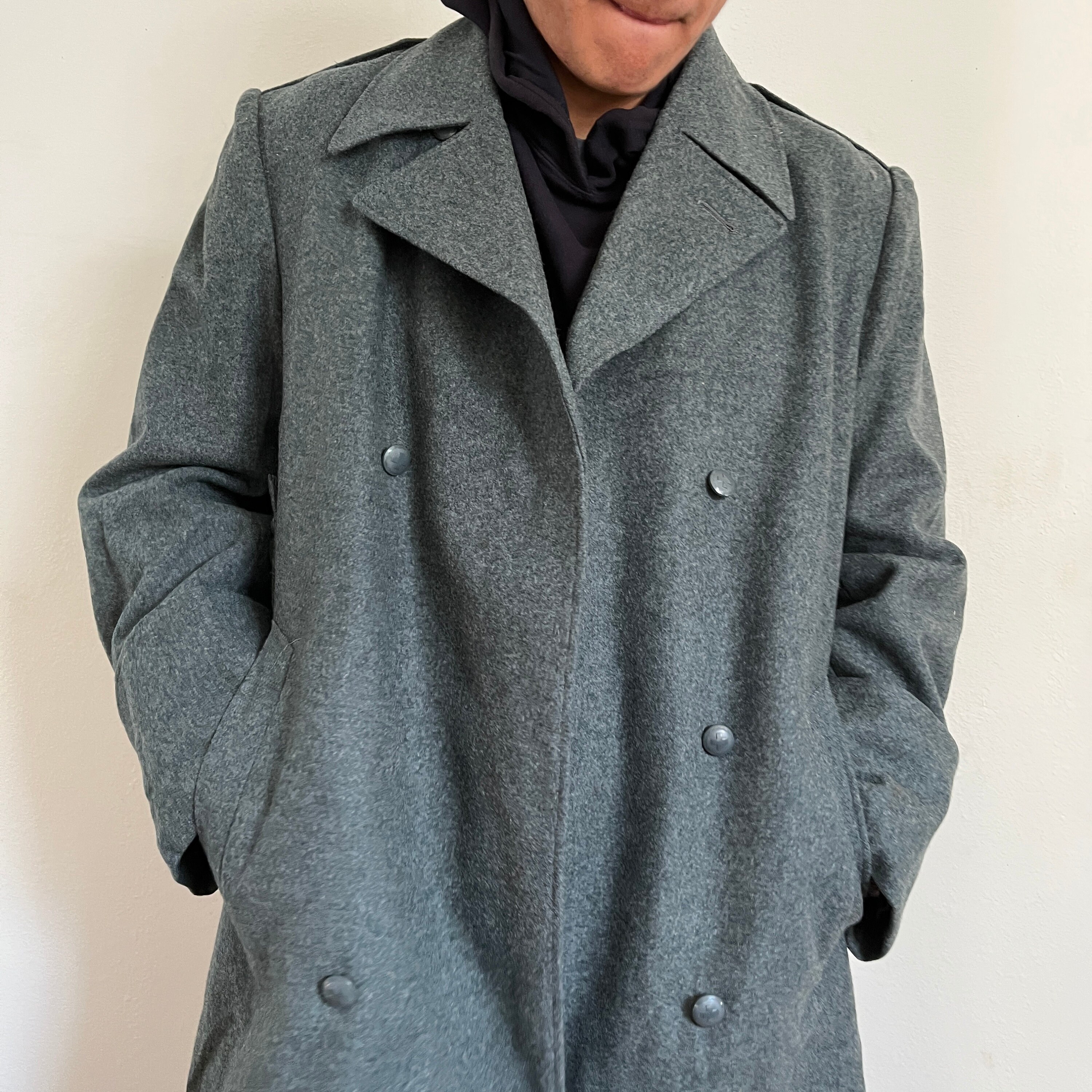 XL Sweedish RARE GRAY Military Coat / Heavy Duty - Etsy