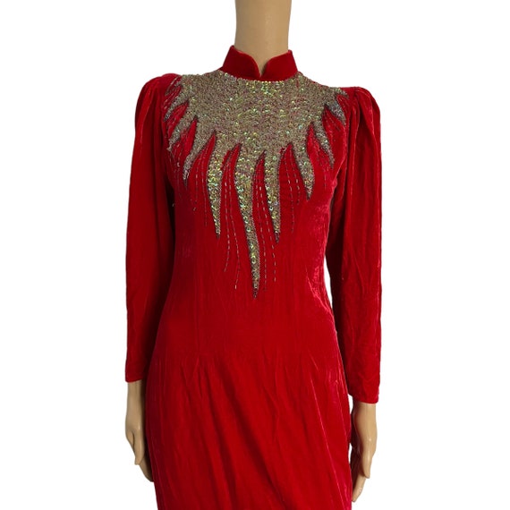 FIRE VELVET - Red Dress / Sequin Red Dress / Christma… - Gem