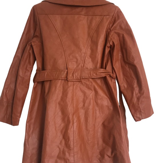 RUST Leather Jacket / Orange Jacket / Belted Jacket /… - Gem