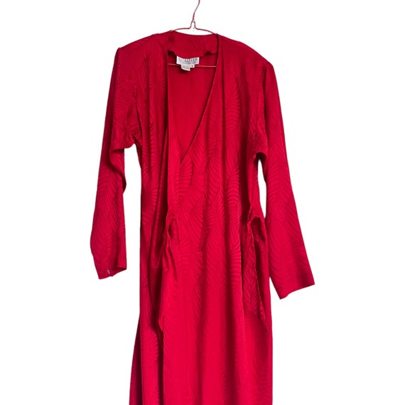 SILK Red Dress / Wrap Dress - Gem