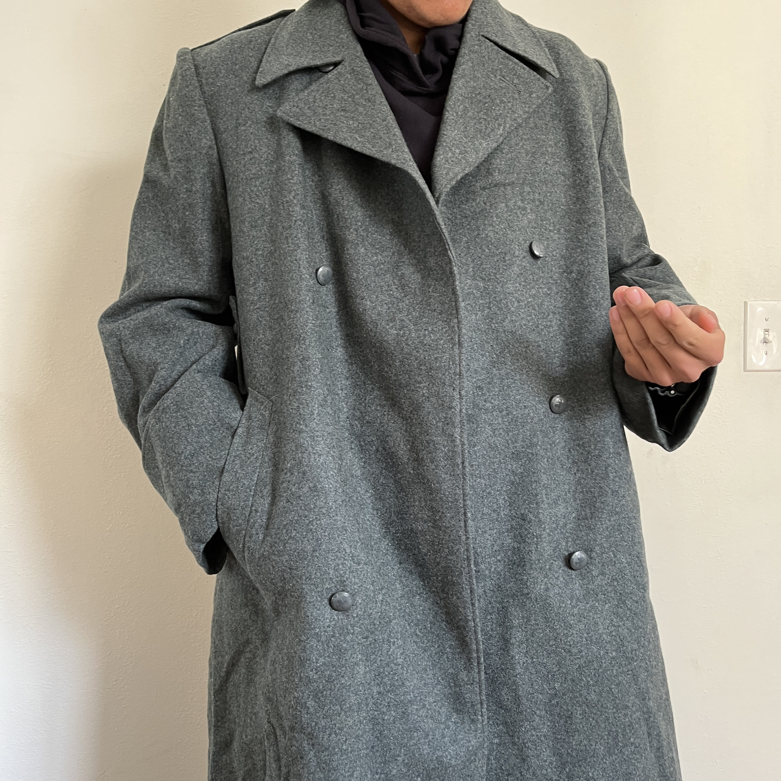 XL Sweedish RARE GRAY Military Coat / Heavy Duty - Etsy