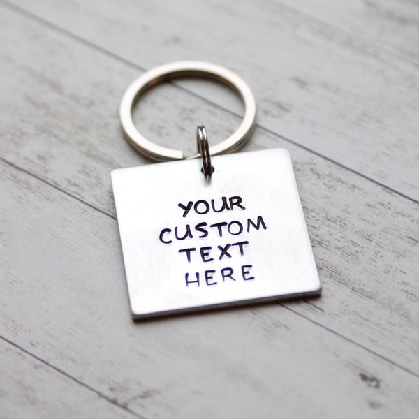 Custom Square Keychain - Etsy