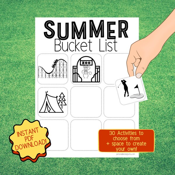 Summer Bucket List Printable - Etsy