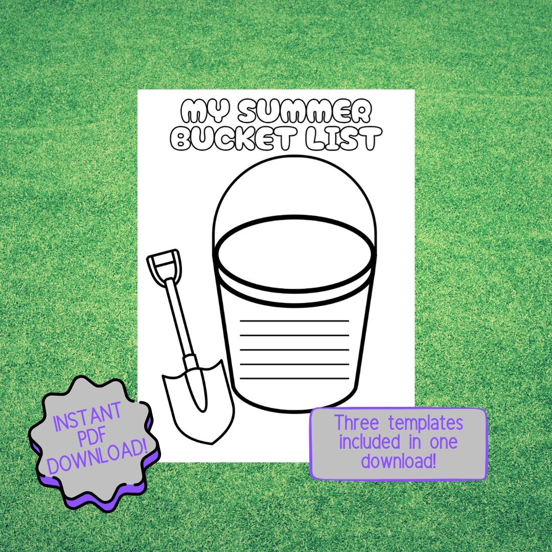 My Summer Bucket List Printable Digital Download, Fill in the Blank ...