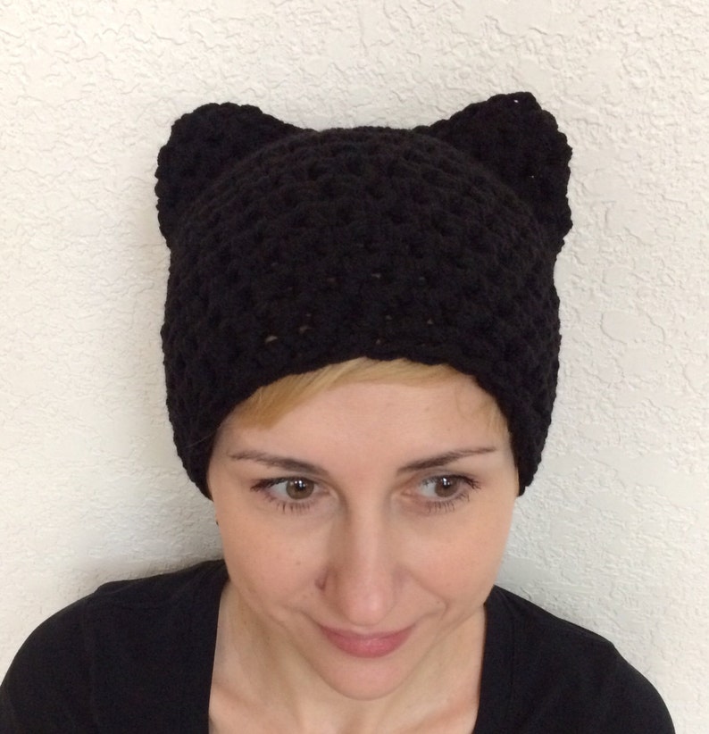 Black Pussyhat Pussy Hat Black Pussycat Hat Black Pussy Hat Pussy Hat Womans Pussyhat Pussyhat