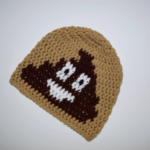 Poop Emoji Hat - Crochet Poop Emoji Hat - Emoji Movie - Funny Poop Hat ...