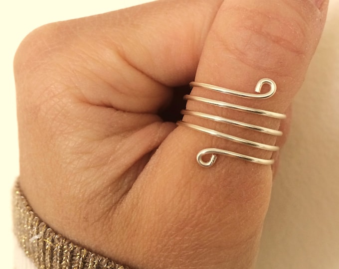 Thumb Ring -coil Ring -14K Gold Fill /rose Gold-filled /sterling Silver ...