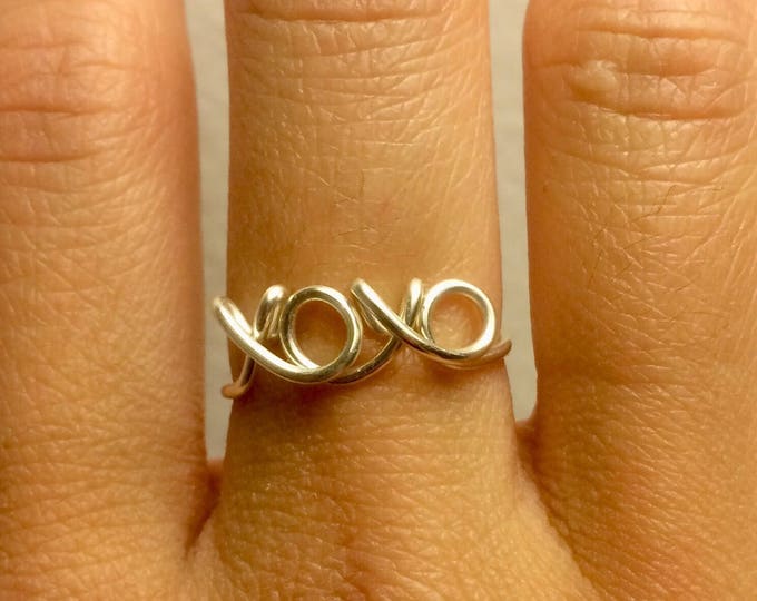 Xoxo Ring -14K Gold /rose Gold-filled /sterling Silver -hugs and Kisses ...
