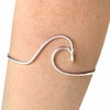 Wave Arm Cuff wave Armlet sterling Silver /gold /rose Gold ocean Wave ...