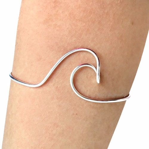 Wave Arm Cuff wave Armlet sterling Silver /gold /rose Gold - Etsy
