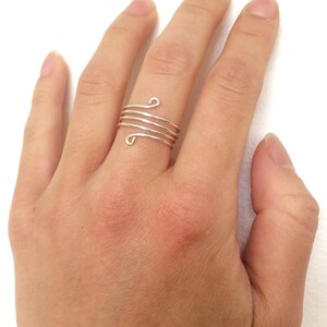 Thumb Ring -coil Ring -14K Gold Fill /rose Gold-filled /sterling Silver ...