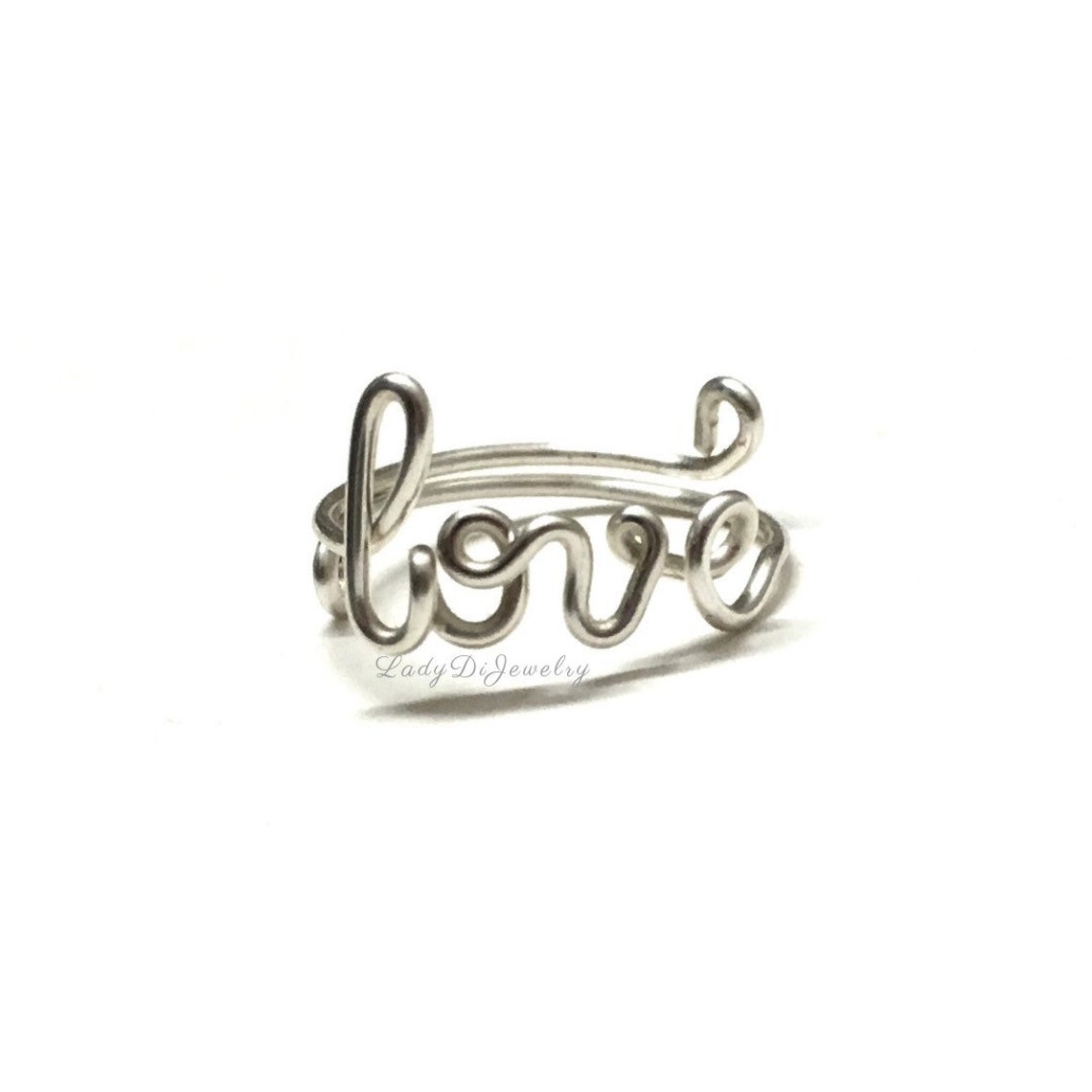 Love Ring script /cursive Love 14K Gold /rose Gold-filled - Etsy