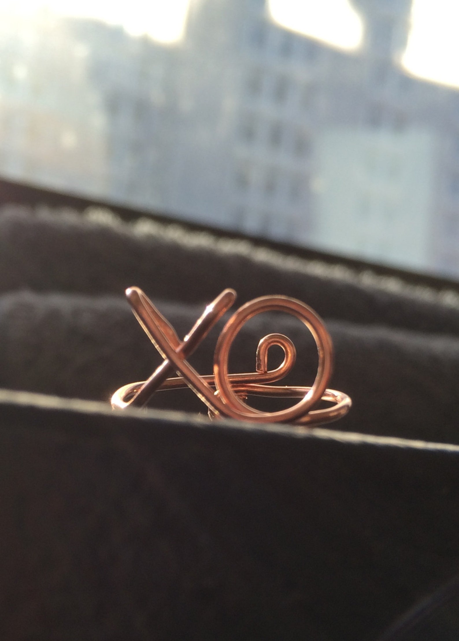 XO Ring - 14K Gold /rose Gold-filled /sterling Silver Wire -hugs and ...